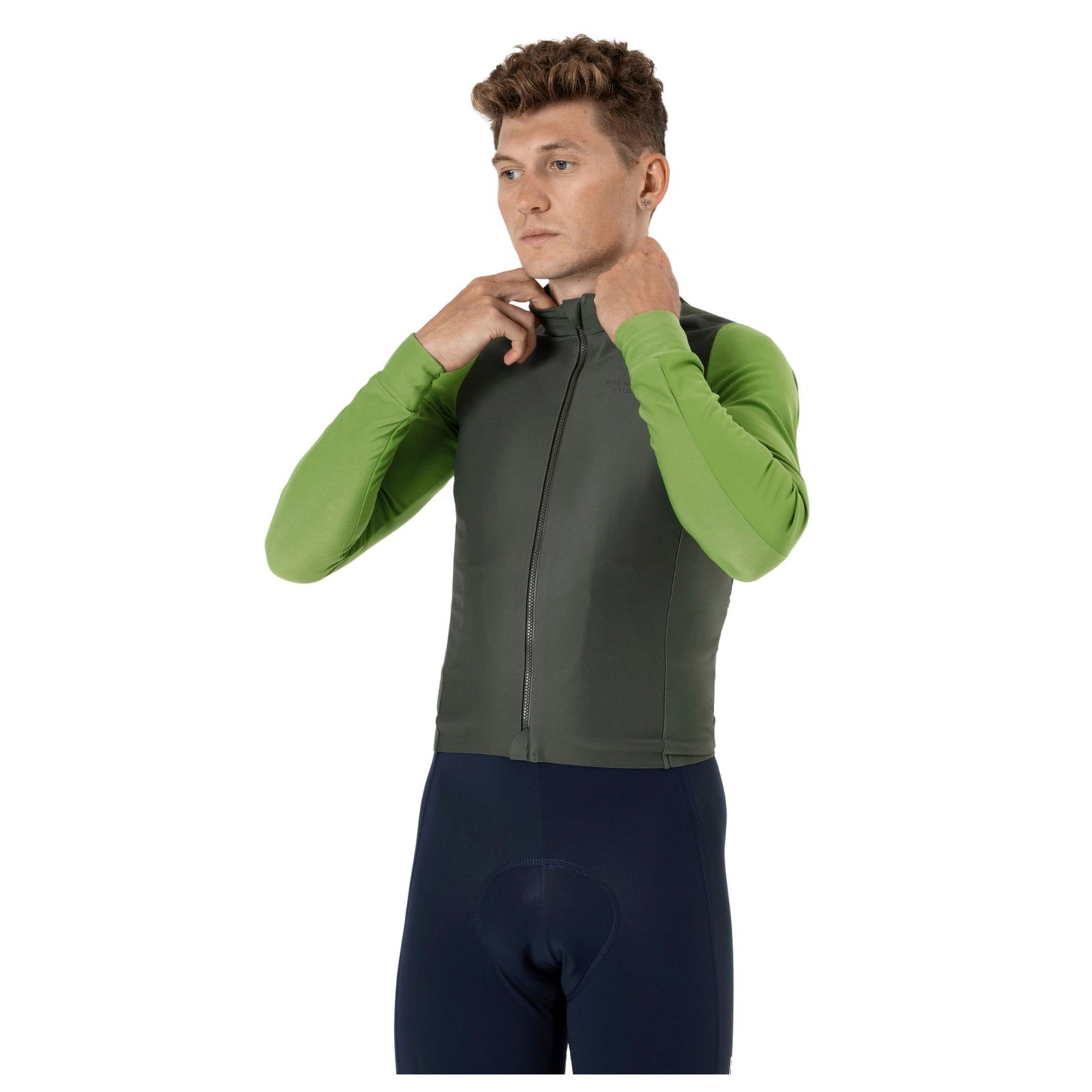Pas Normal Studios Mens Mechanism Thermal Long Sleeve Jersey, Ivy green ...